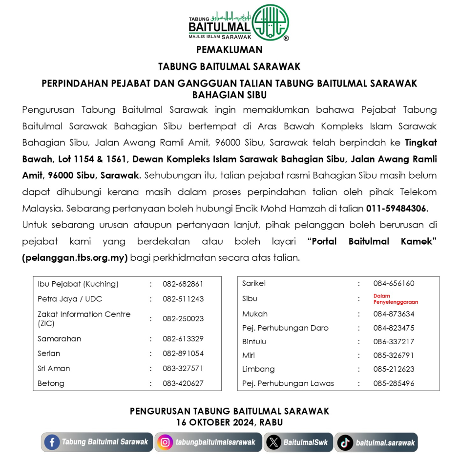 Portal Rasmi TABUNG BAITULMAL SARAWAK